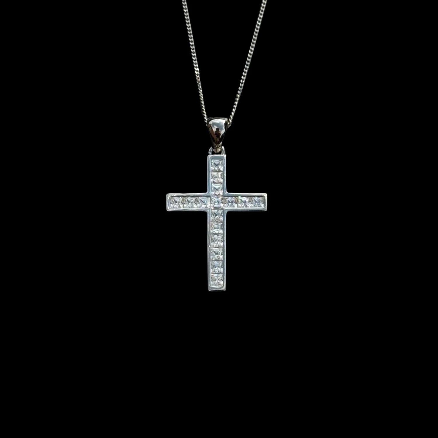 Iced Cross Chain Silver – fainz® Shop